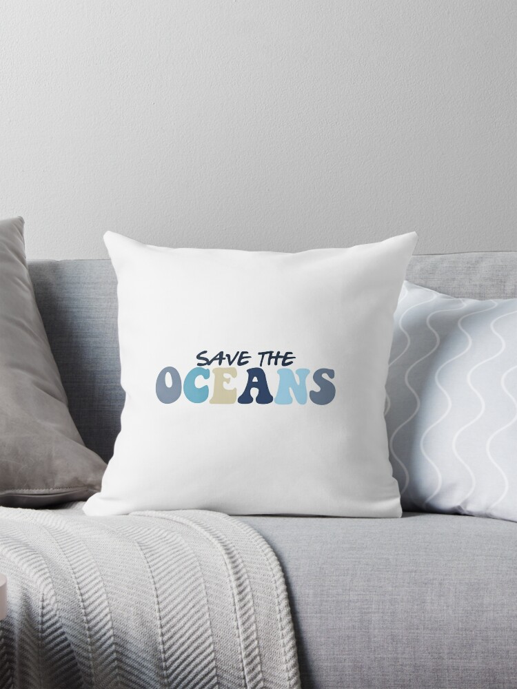 AABERIC Save The Oceans - Be The Change Throw Pillow Covers Cases ...