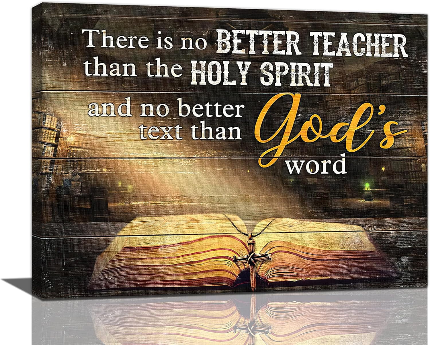 AABERIC Scripture Bible Wall Art Christian Cross Bible Pictures Wall ...