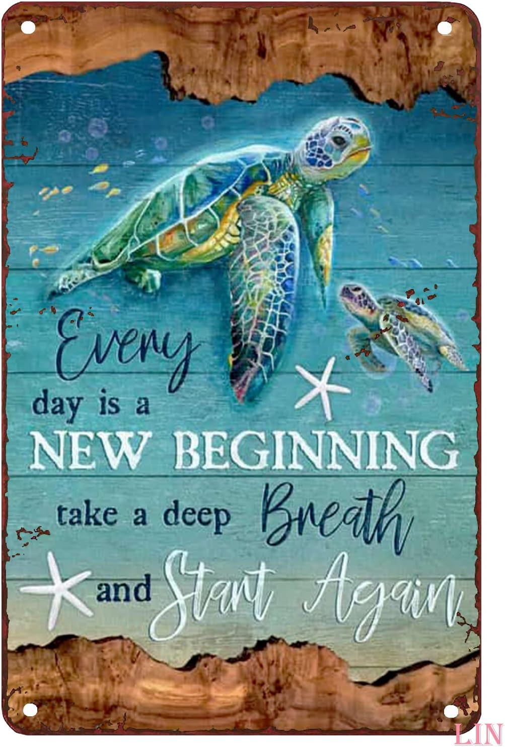 AABERIC Sea Turtles Decor Turtle Under Ocean Everyday is a New ...