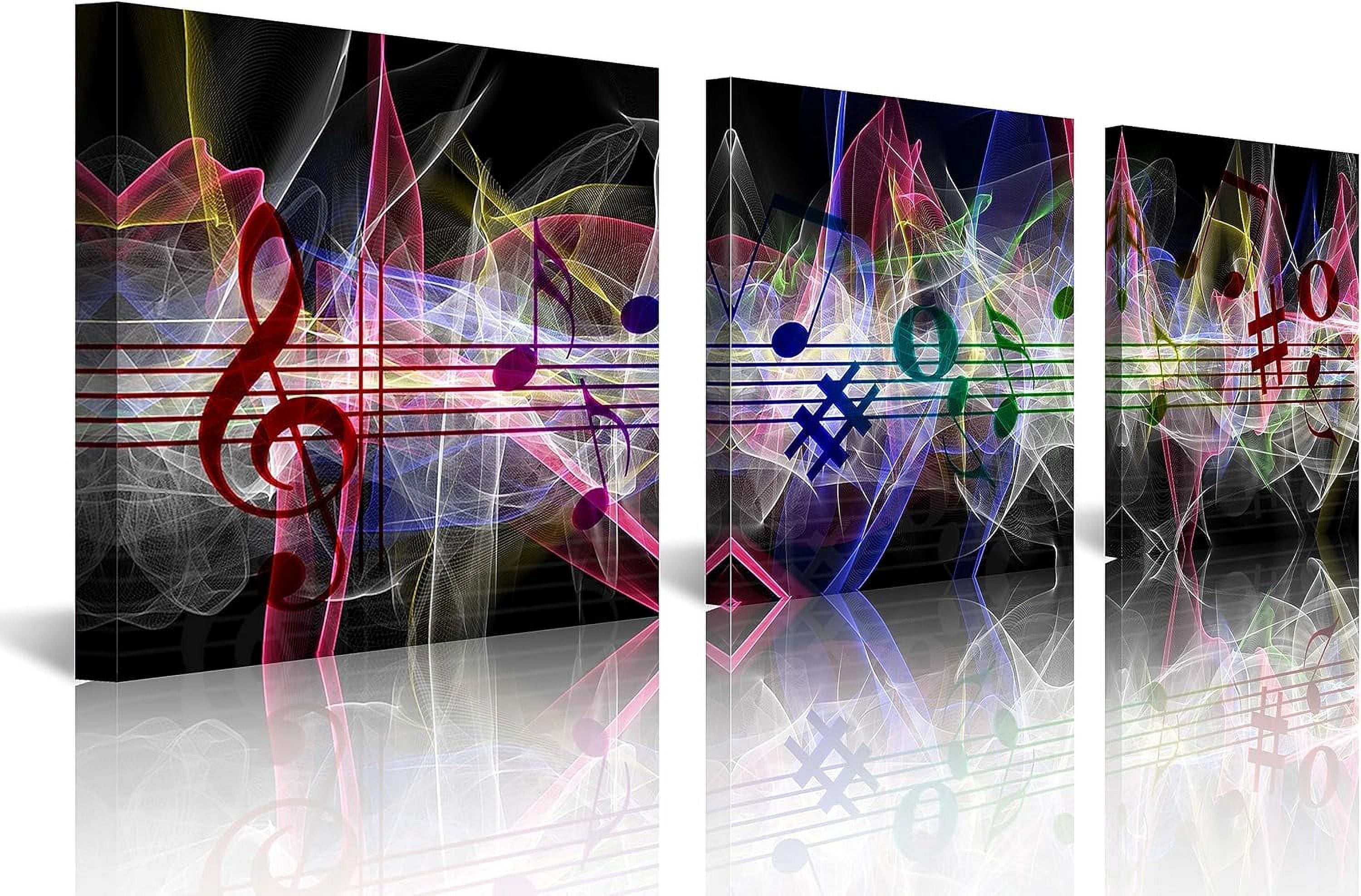 AABERIC Set of 3 Pieces Modern Music Poster Abstract Colorful Music ...