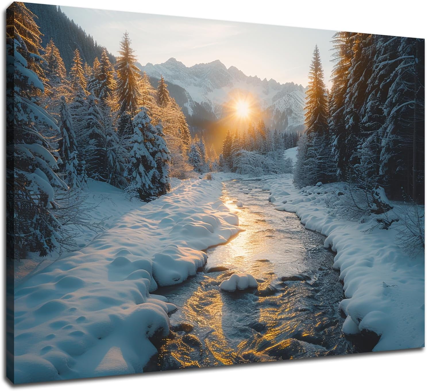 AABERIC Shark Wall Art Blue Painting Shark Catching Fish Picture Print ...