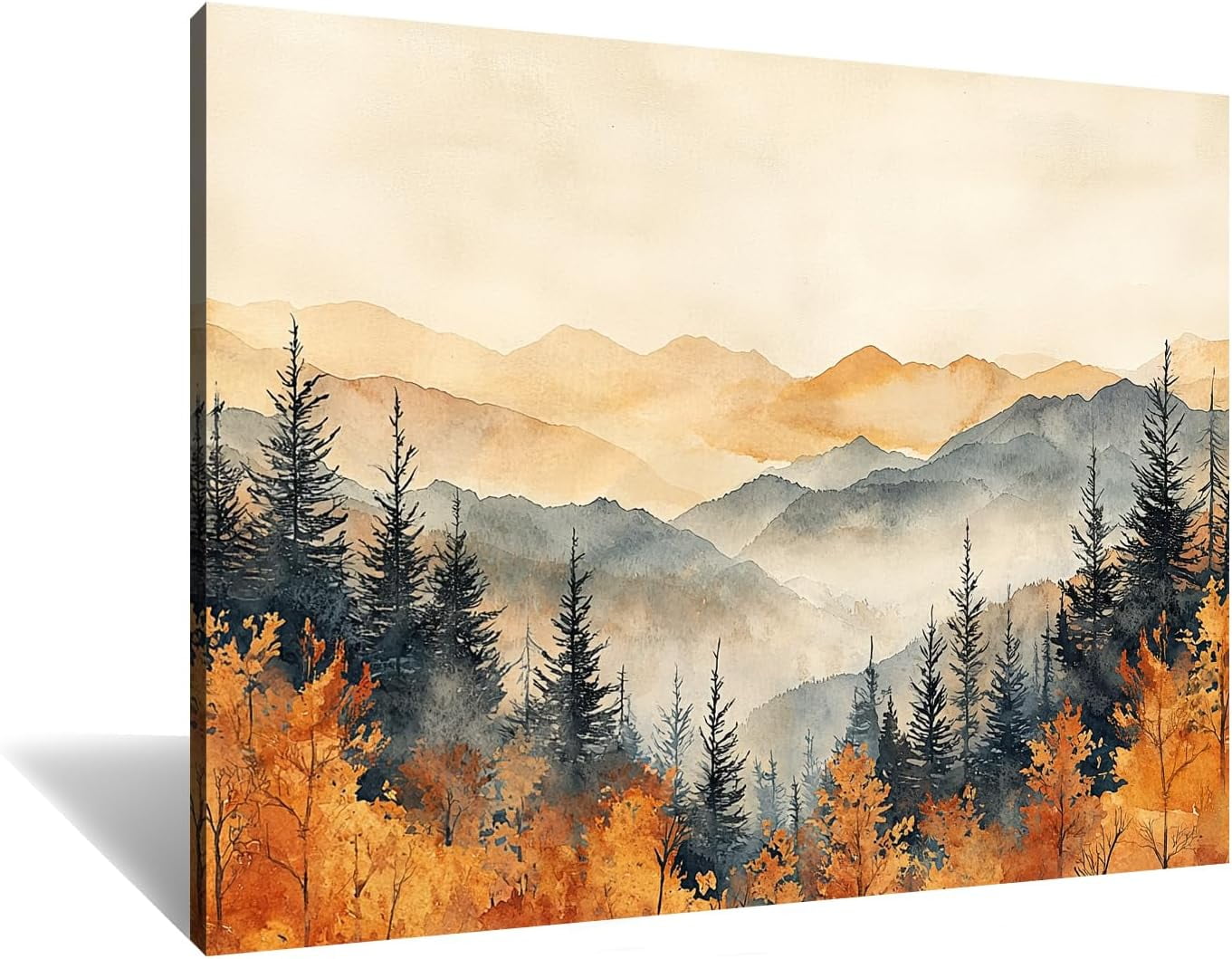 AABERIC Shark Wall Art Blue Painting Shark Catching Fish Picture Print ...