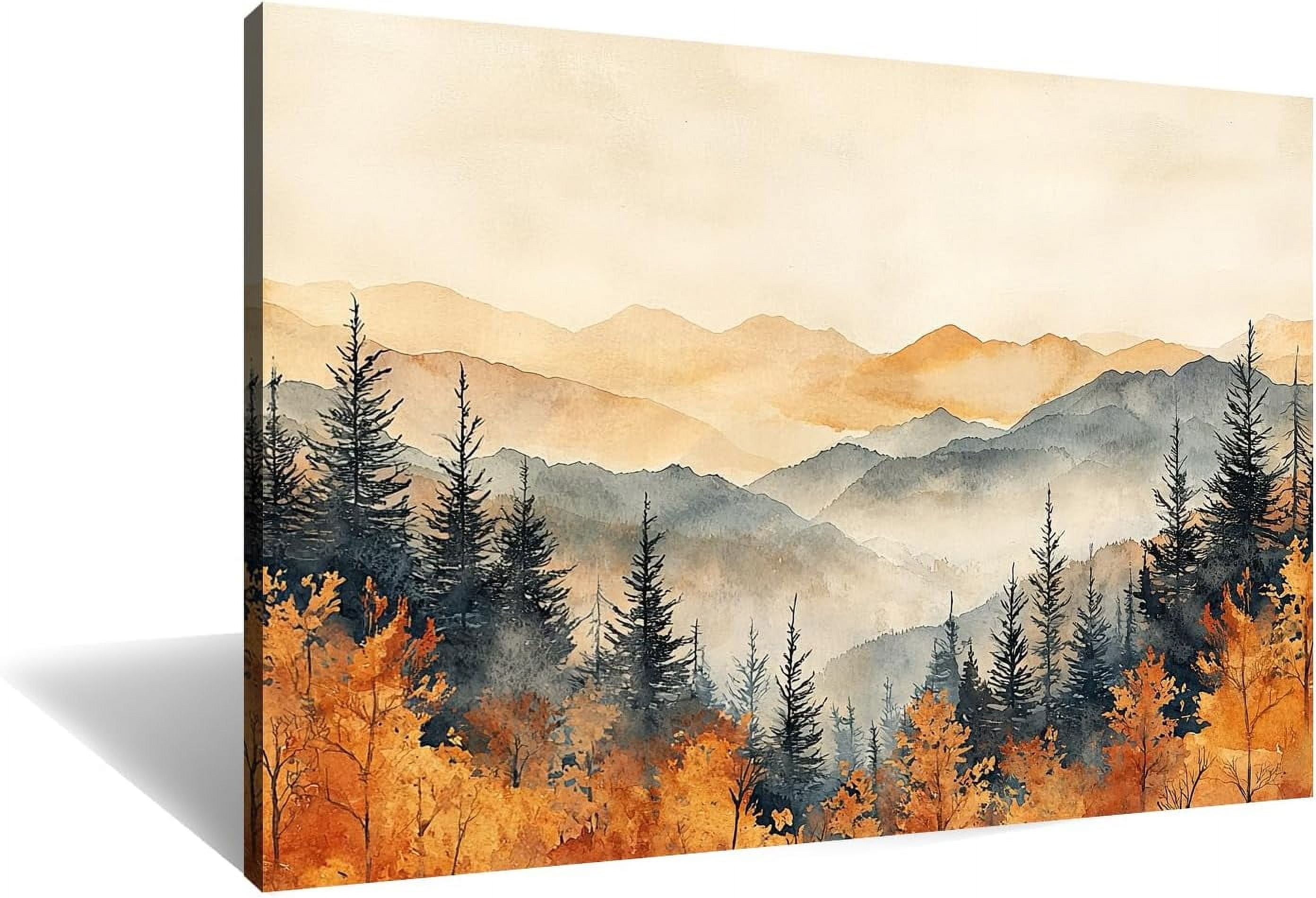 AABERIC Shark Wall Art Blue Painting Shark Catching Fish Picture Print ...