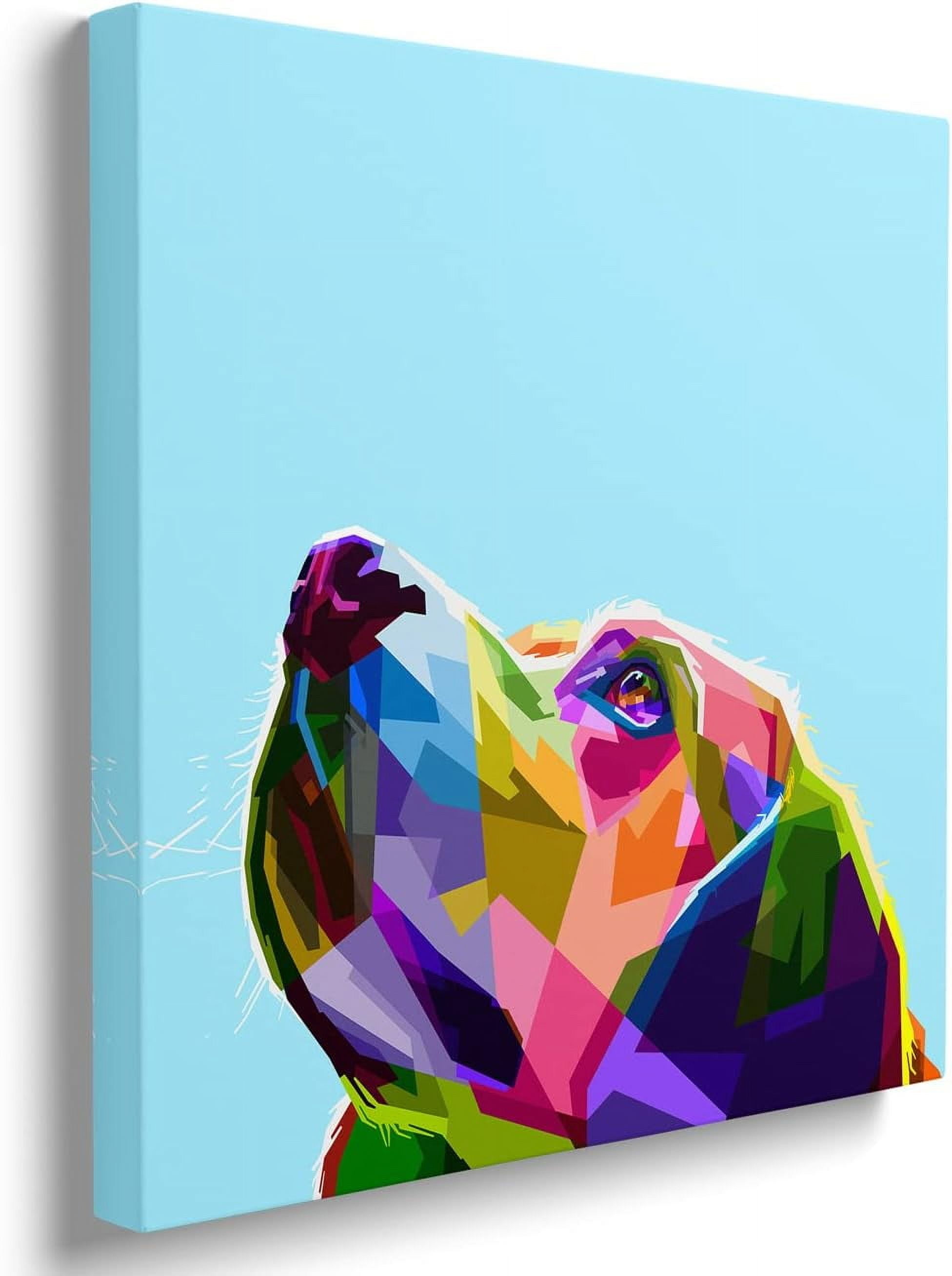 AABERIC Siberian Husky Pop Animal Wall Decor Colorful Dog Canvas Wall ...