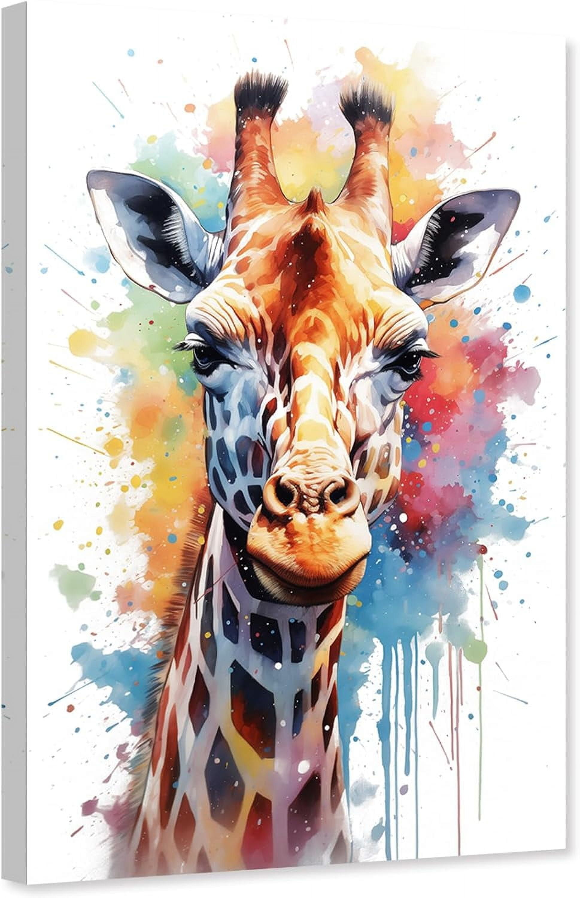 AABERIC Sloth Wall Art Watercolor Animal Canvas Colorful Sloth Painting ...