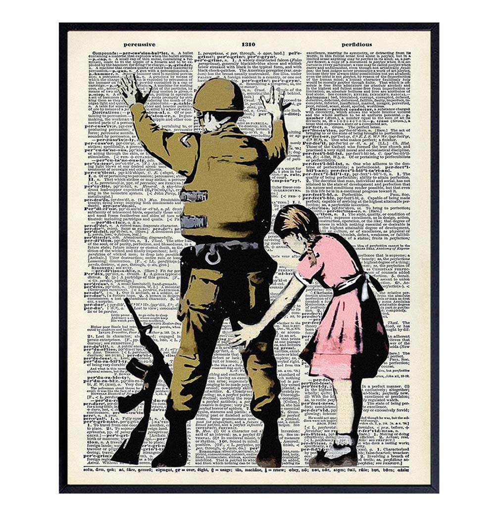 AABERIC Soldier Graffiti Dictionary Wall Decor Picture - Modern Art ...