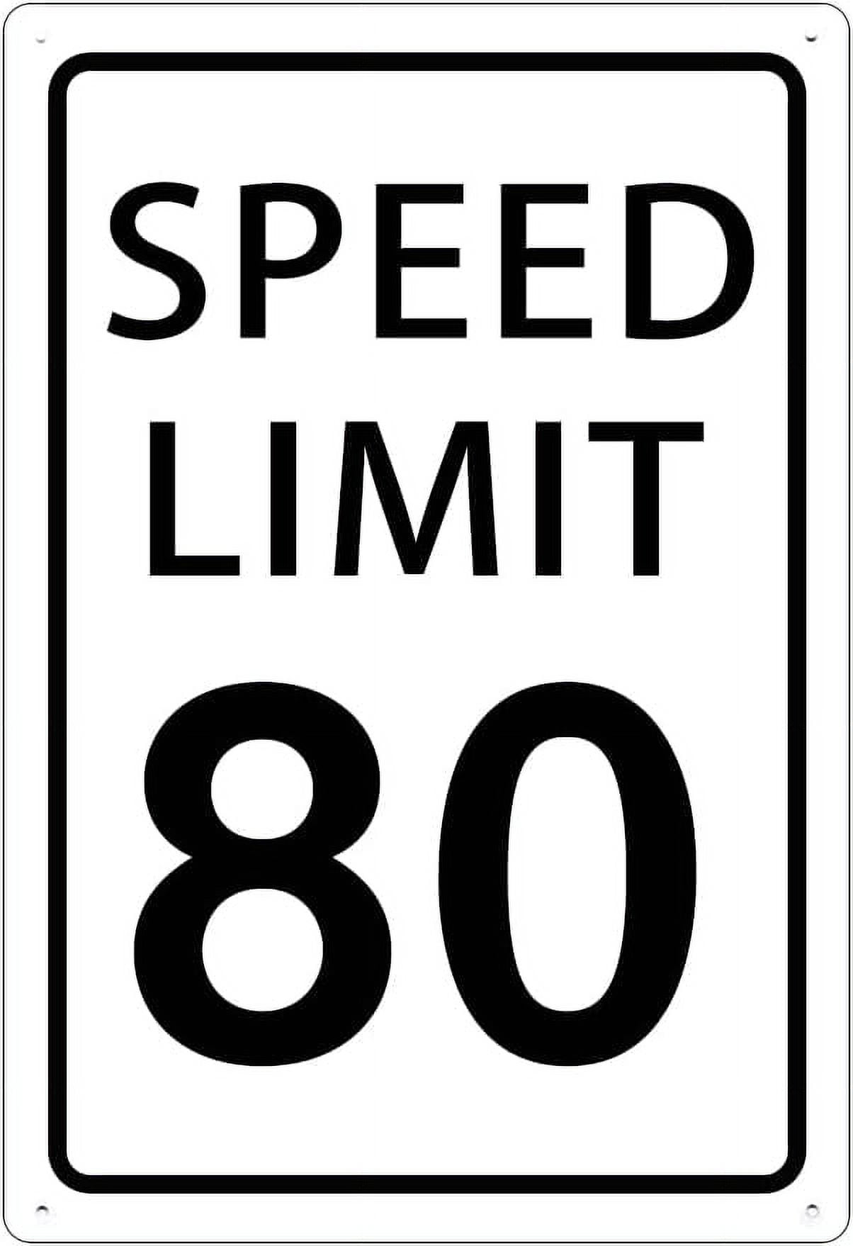 AABERIC Speed Limit 80 Mph Sign Slow Down Sign Aluminum Road And Street ...
