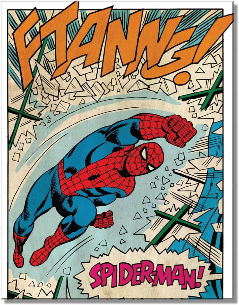 AABERIC Spider Man Ftanng Tin Sign - Nostalgic Vintage Metal Wall Decor ...
