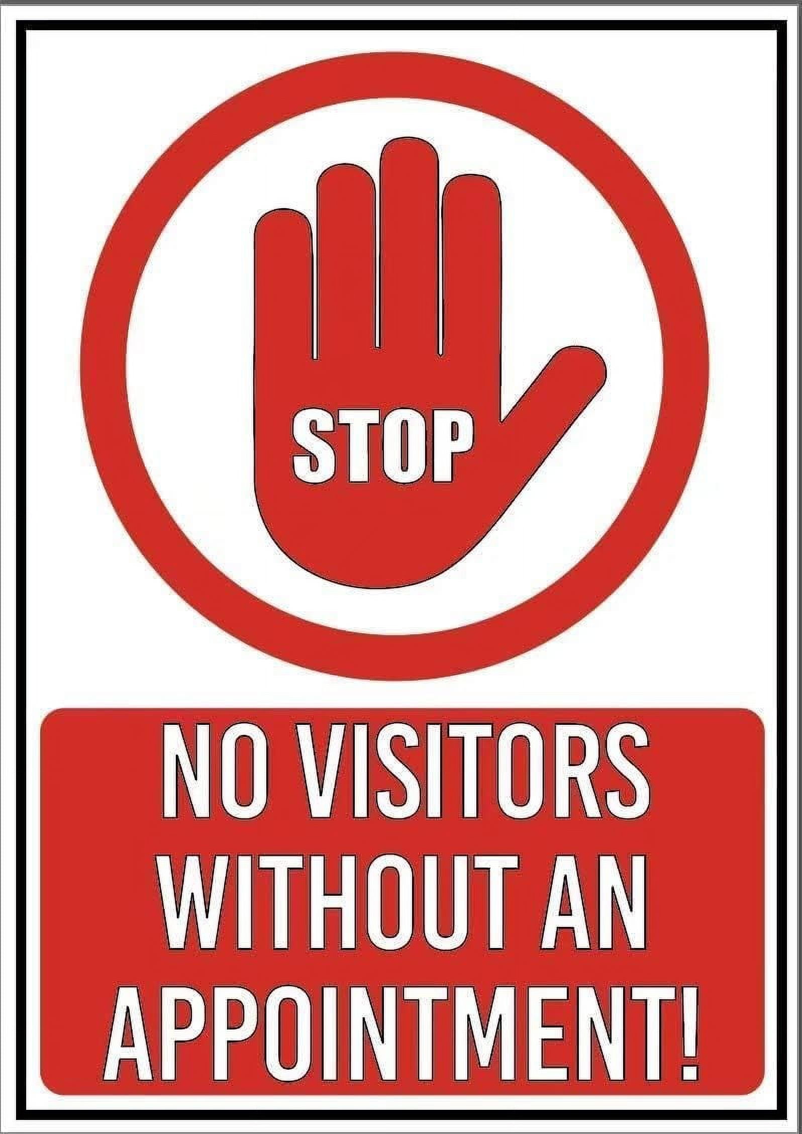 AABERIC Stop No Visitors Without an Appointment Metal Tin Sign Warning ...