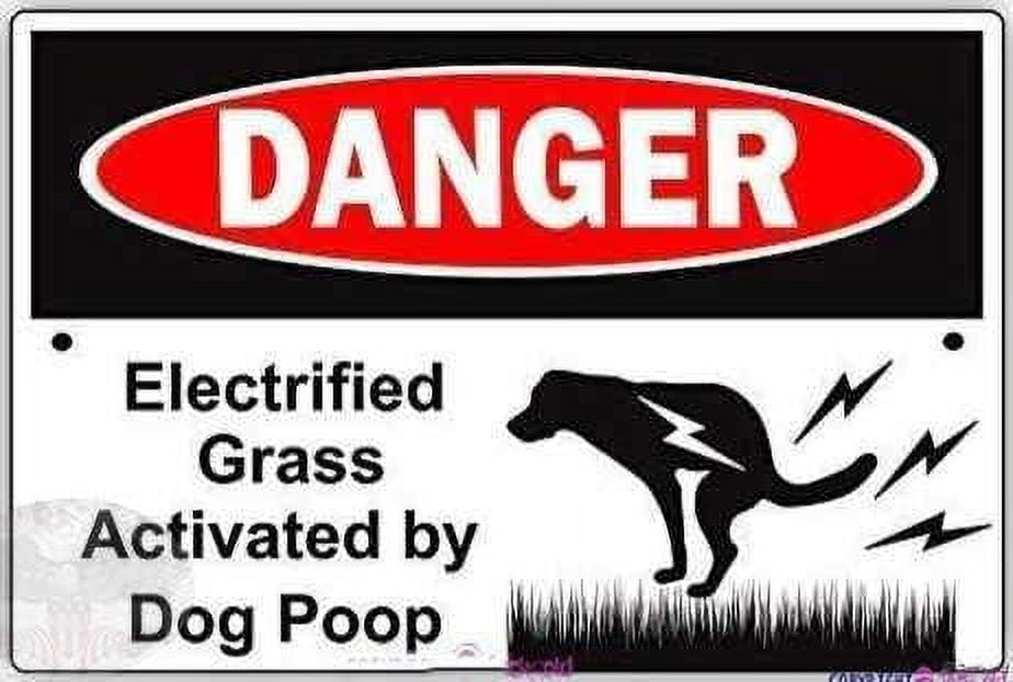 AABERIC Street sign Indication warning sign Danger Electrified Grass ...