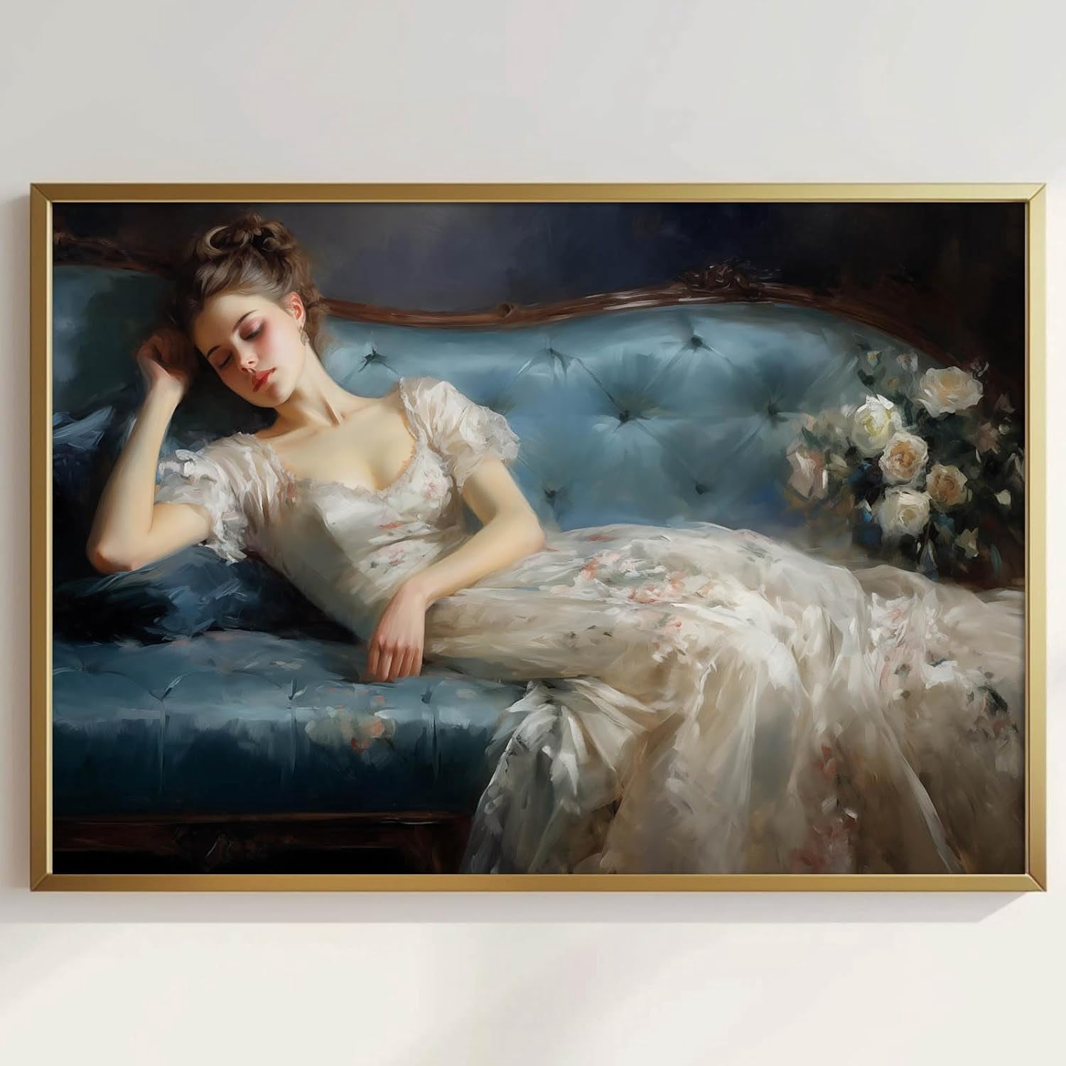 AABERIC Swan Canvas Wall Art Antique Swan Picture Watercolor Swan ...