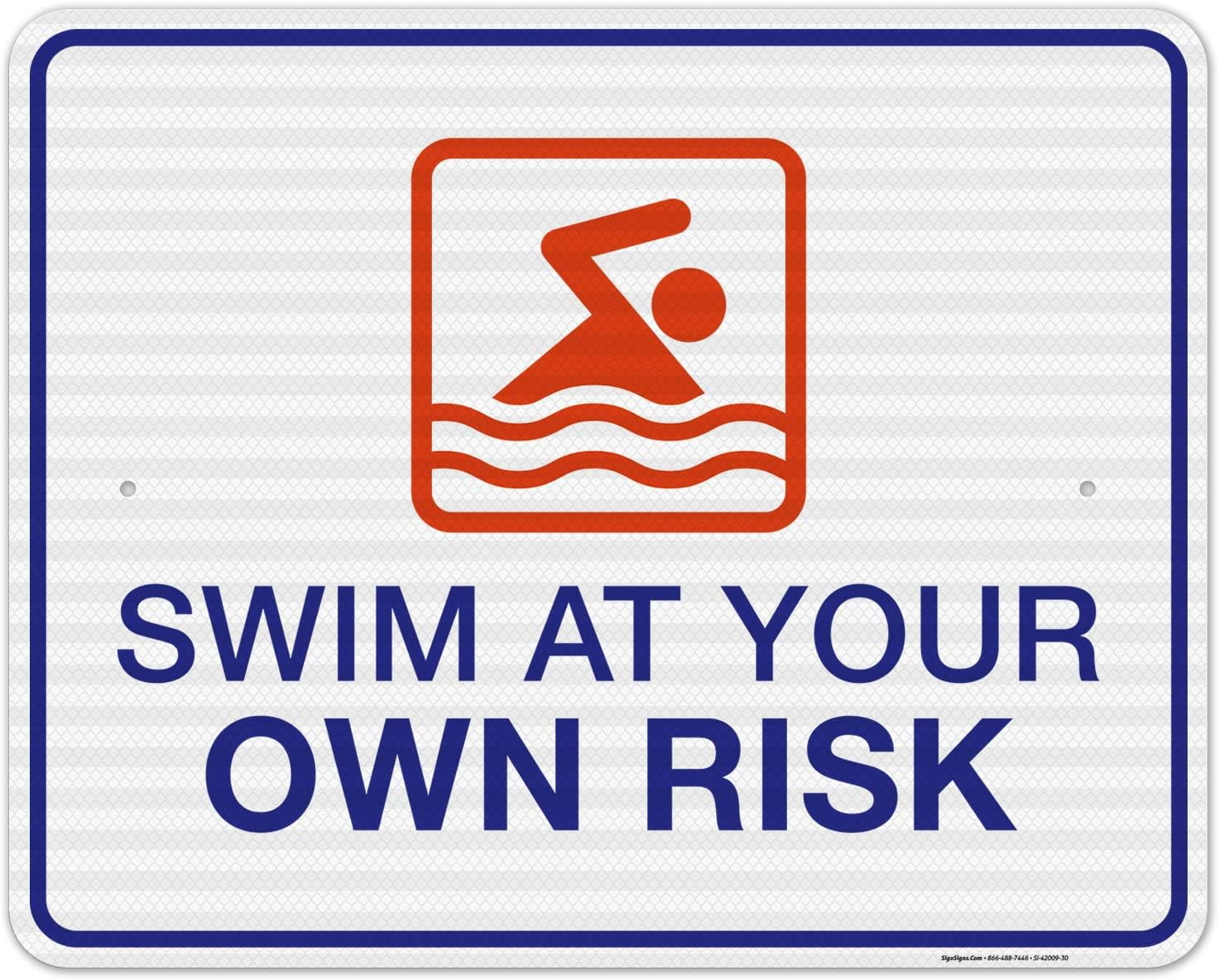 AABERIC , Swim at Your Own Risk Sign, Pool Sign, 24x30 Inches, 3M EGP ...