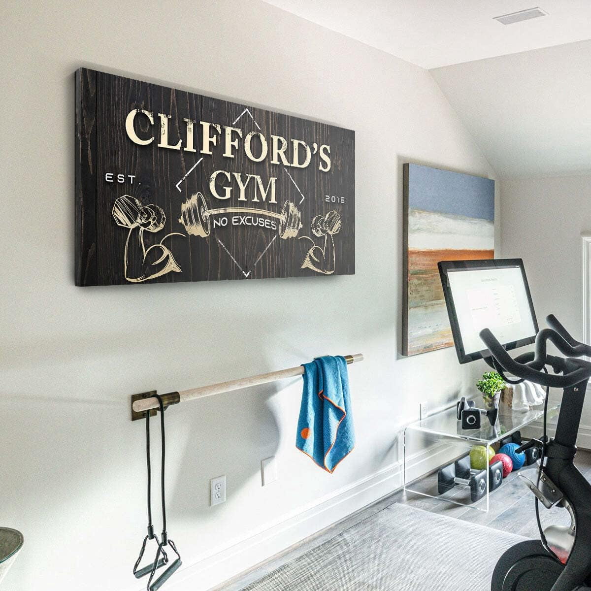 AABERIC Tailored Canvases Personalized Gym Sign Wall Art Decor ...