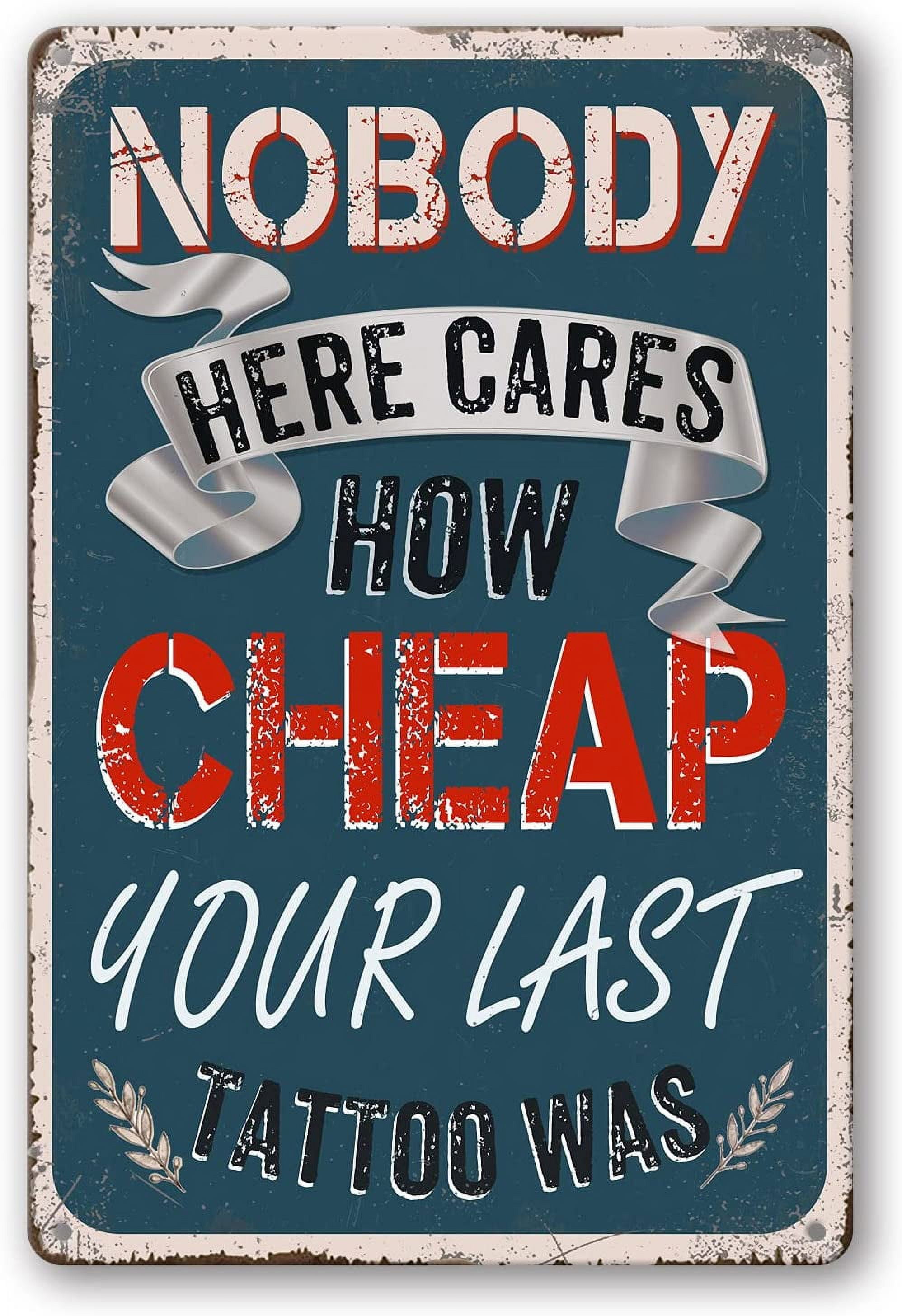 AABERIC Tattoo Metal Sign For Shop Decor Vintage Tin Signs Wall ...