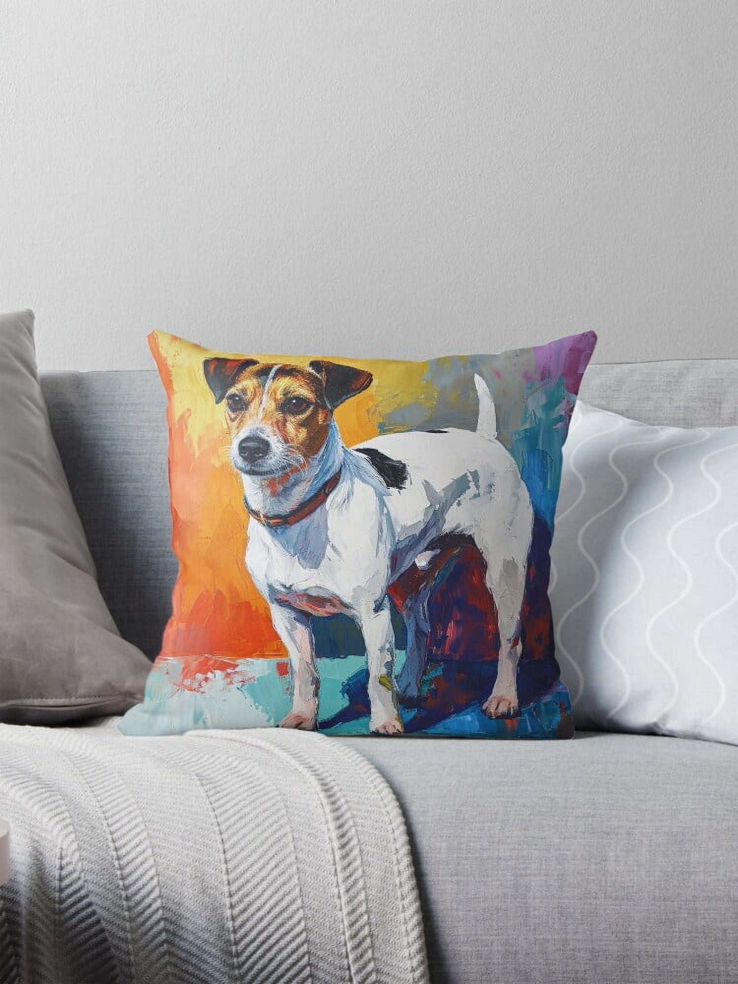 AABERIC The Joy of a Jack Russell Terrier Throw Pillow Covers Cases ...
