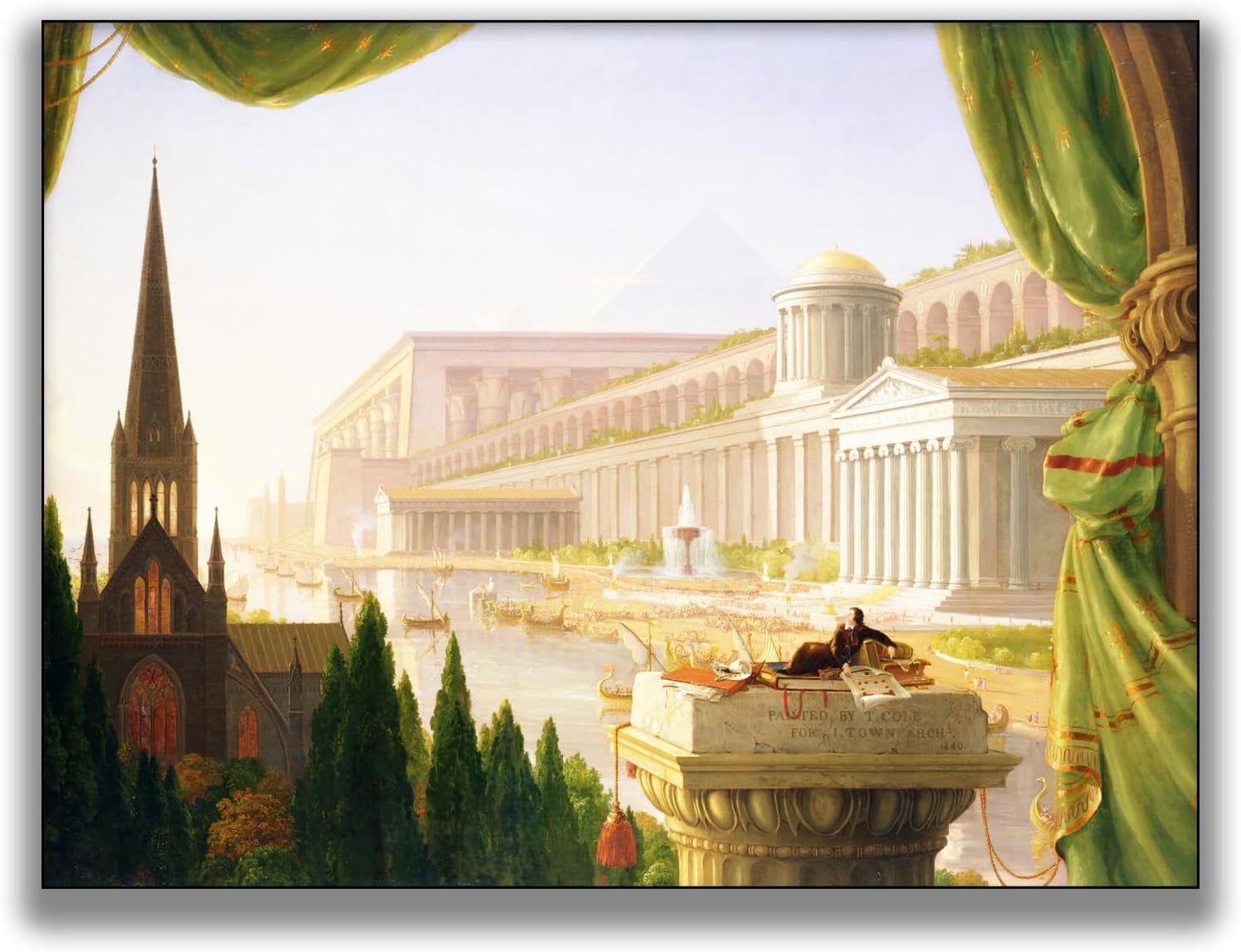AABERIC Thomas Cole Canvas Wall Art - The Architect'S Dream Wall ...