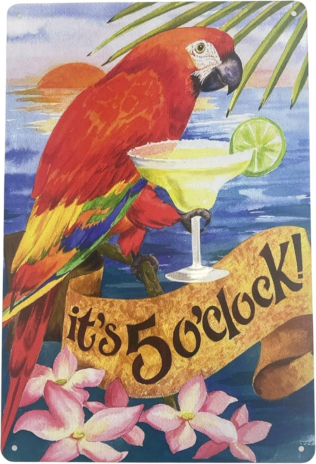 AABERIC Tin Sign Bar Plaque | Metal Wall Decor Poster | It's 5 o'clock ...