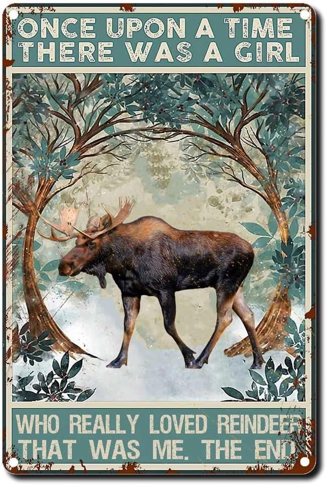 AABERIC Tin Sign Caribou has a girl who really loves caribou wall art ...