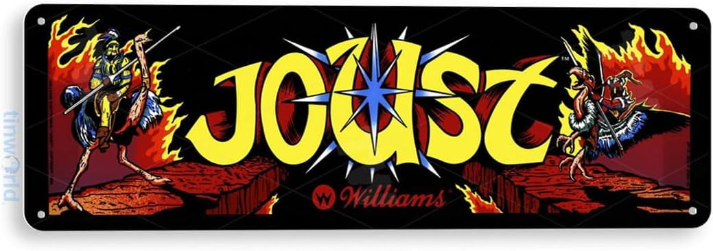 AABERIC Tin Sign Joust Arcade Game Room Marquee Metal Sign Decor Retro ...