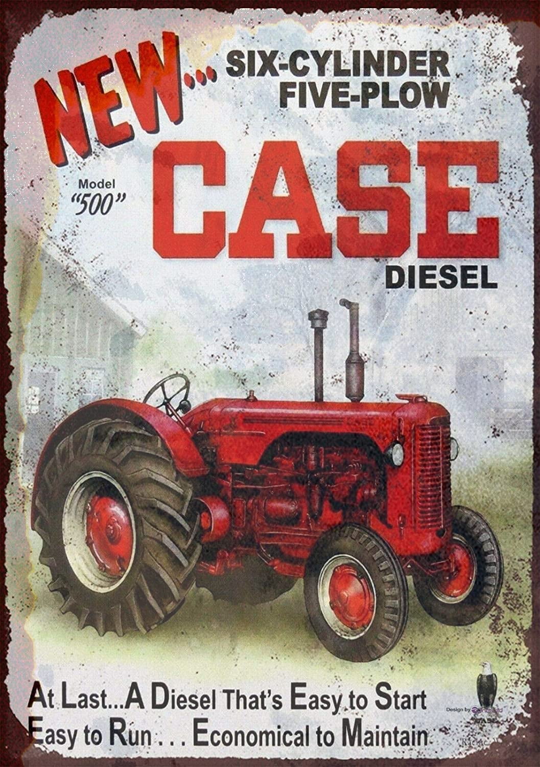 AABERIC Tin Sign New Case Tractor Metal Vintage Art Poster Plaque ...