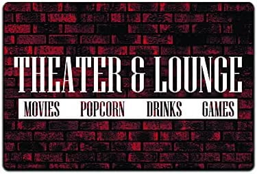 AABERIC Tin Signs Home Theater Decor - Metal Sign for Basement Bar Card ...
