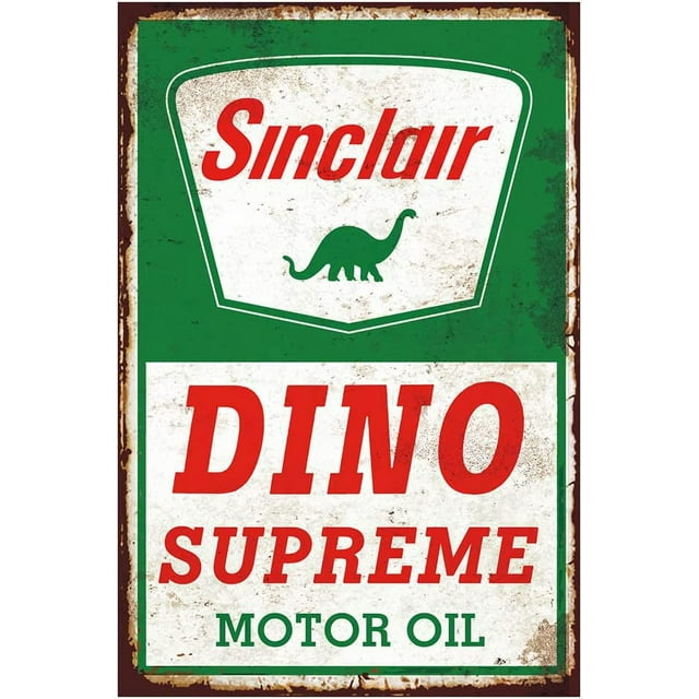 AABERIC Tin Signs Vintage Reproduction, Sinclair Motor Oil, Retro Decor ...