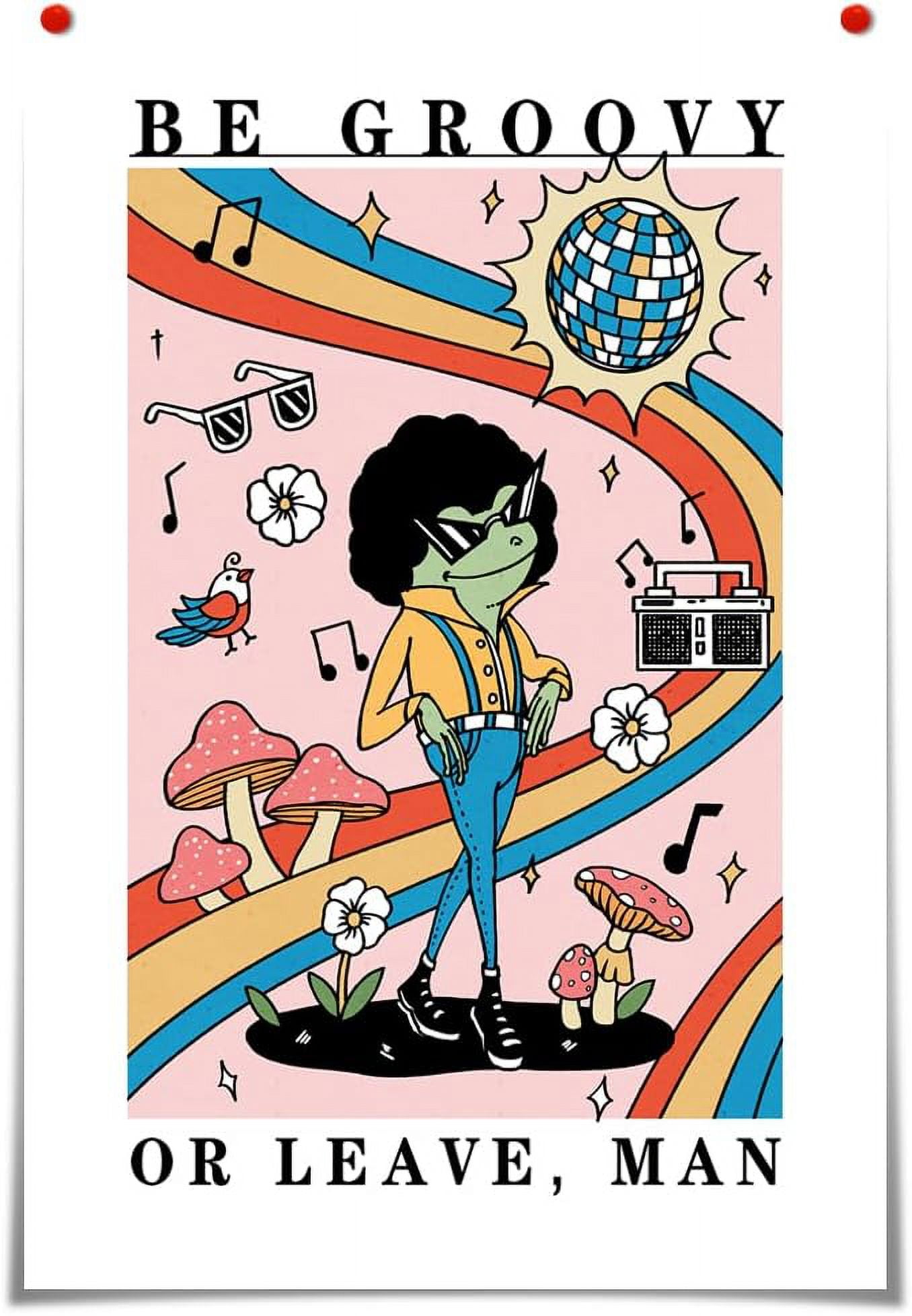 AABERIC Together Until We Croak Canvas Wall Art Kawaii Frog Mushroom ...