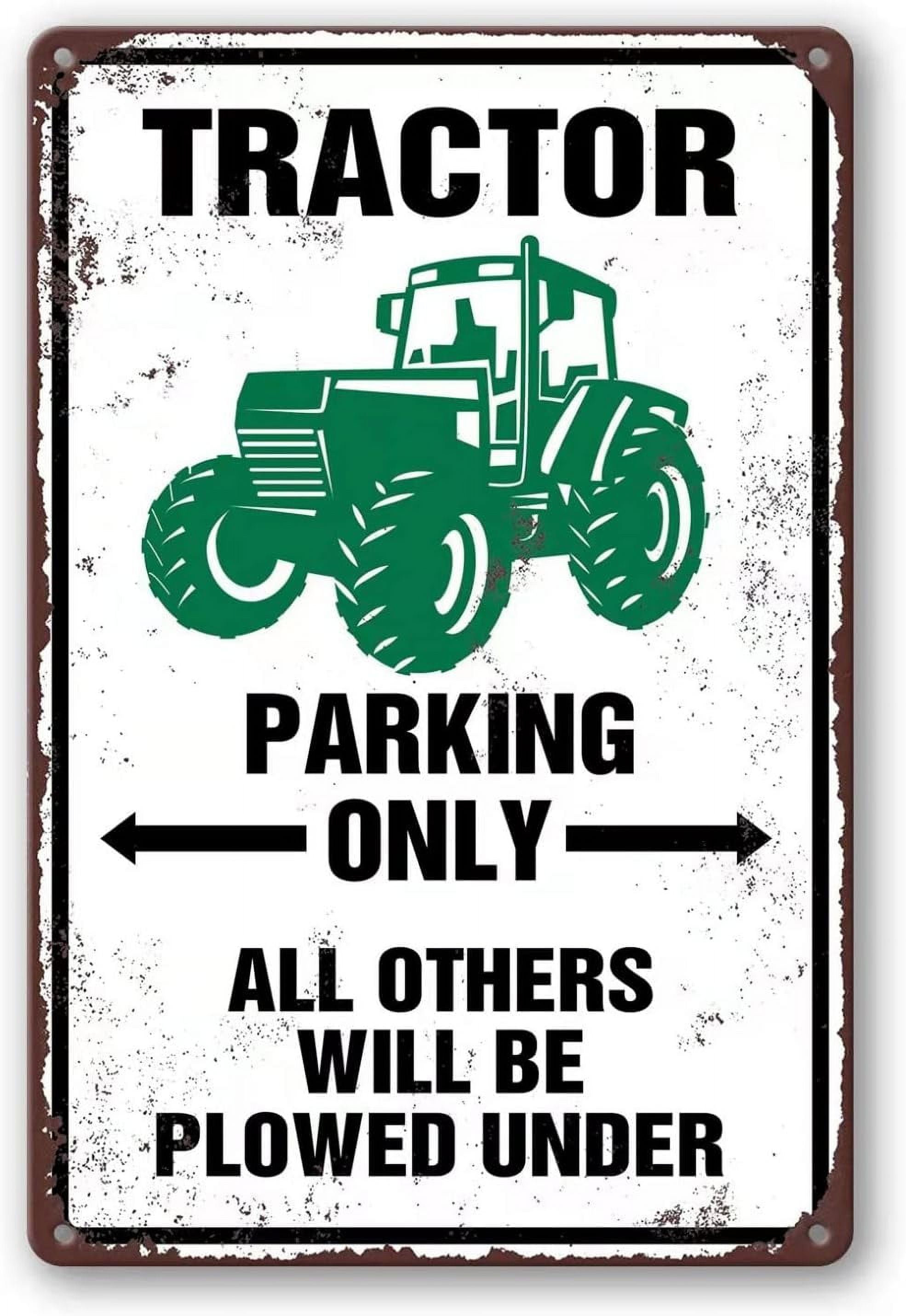 AABERIC Tractor Tin Signs Antique Tractor Wall Decor Outdoor Tractor ...