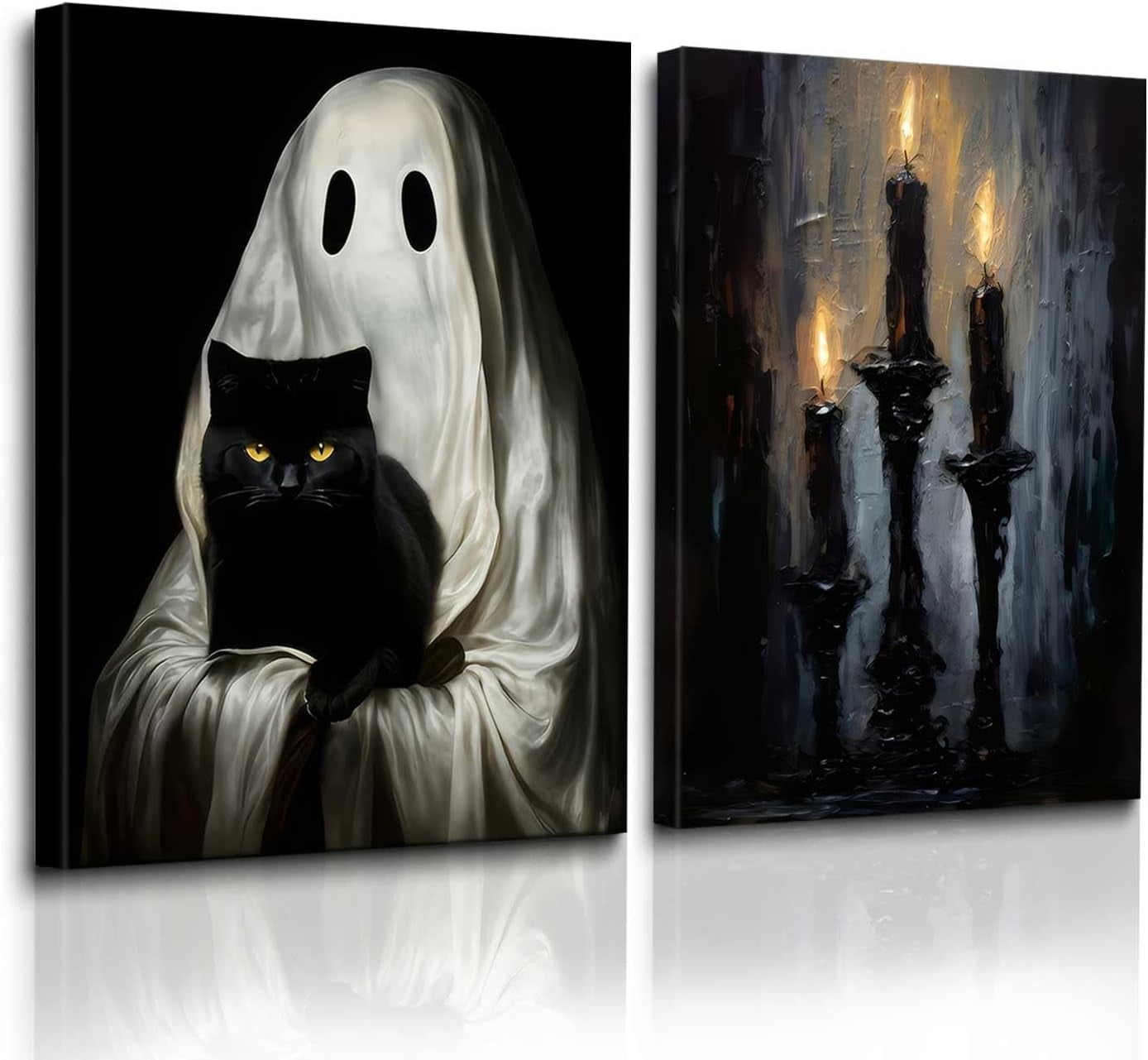 AABERIC Ufo And Victorian Landscape Set of 4 Oil Painting Art Print ...