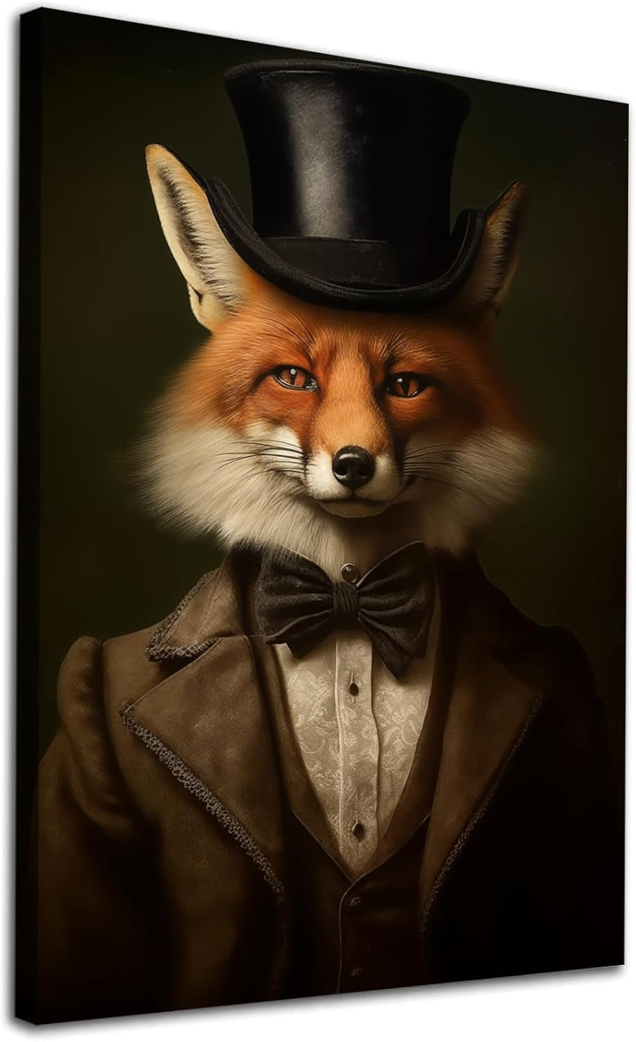 AABERIC Vintage Animal Portrait Wall Art Aristocratic FoxPoster ...