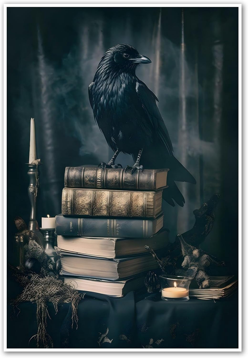 AABERIC Vintage Bat Canvas Wall Art Gothic Bat Posters Dark Bat Canvas ...