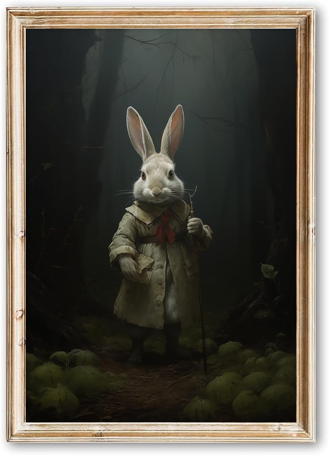 AABERIC Vintage Bunny Canvas Wall Art Farmhouse Rabbit Posters For Wall ...