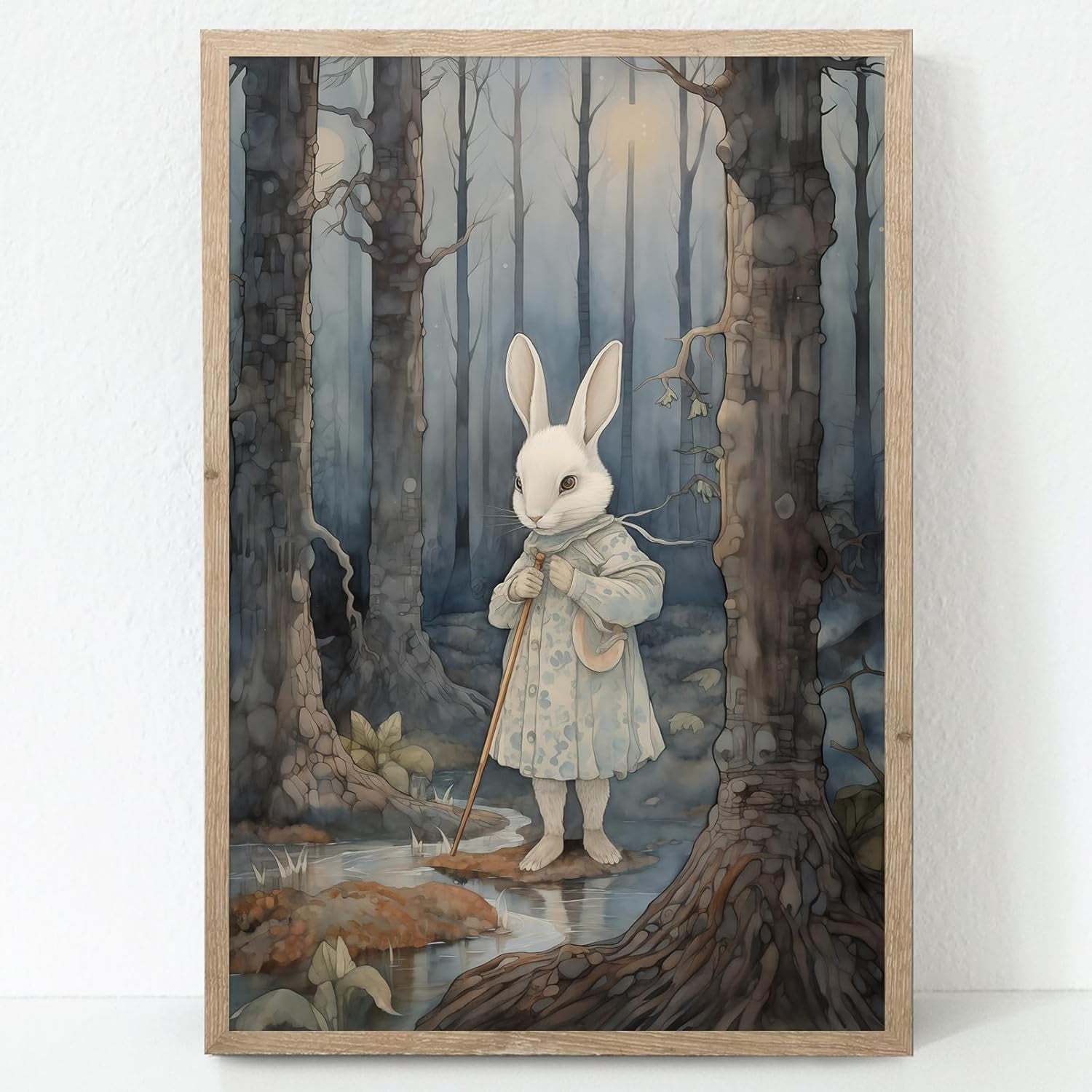 AABERIC Vintage Bunny Canvas Wall Art Farmhouse Rabbit Posters For Wall ...