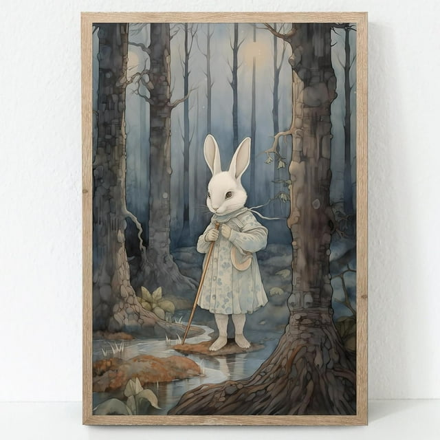 AABERIC Vintage Bunny Canvas Wall Art Farmhouse Rabbit Posters For Wall ...