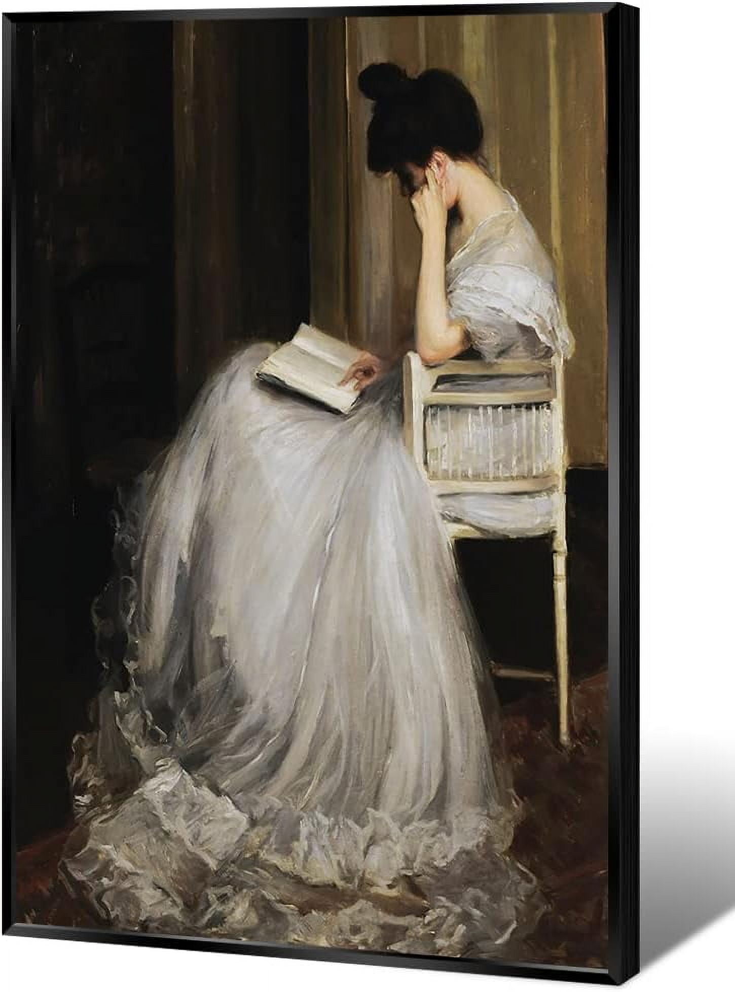AABERIC Vintage French Victorian Wall Art Famous Artwork Woman Reading ...
