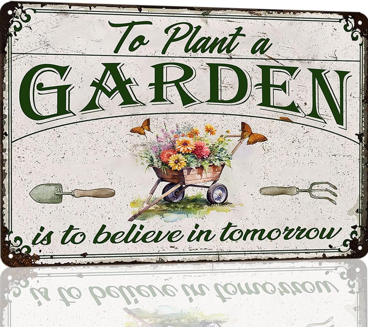AABERIC Vintage Garden Signs To Plant A Garden Is To Believe In ...