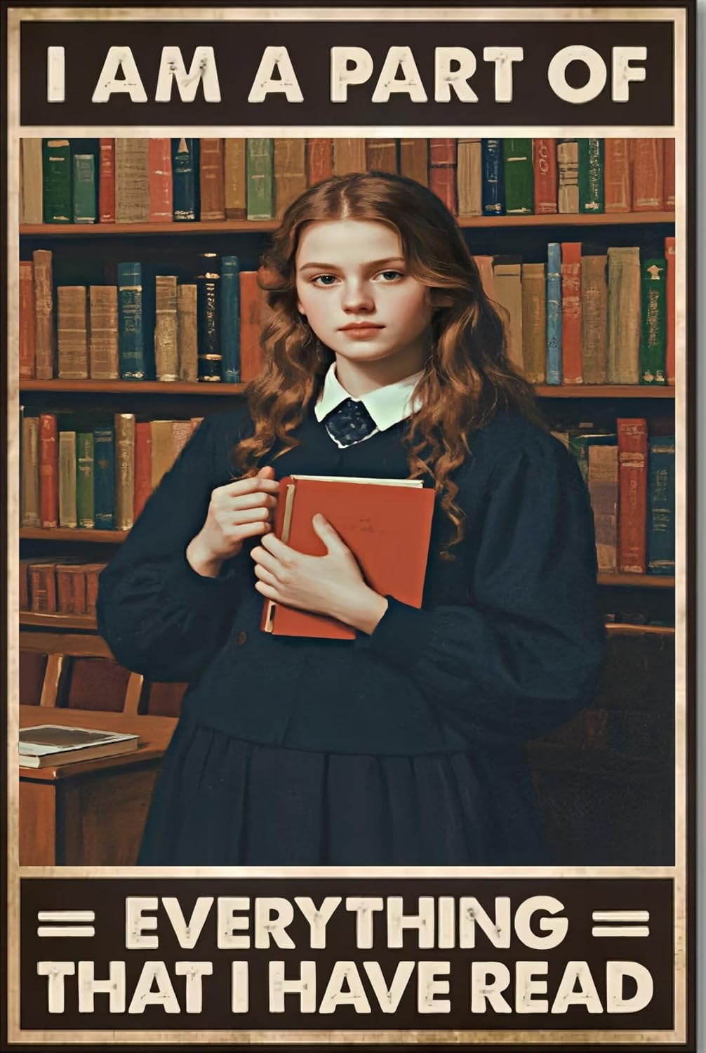 AABERIC Vintage Metal Sign I Am A Part Of Everything That I Have Read ...