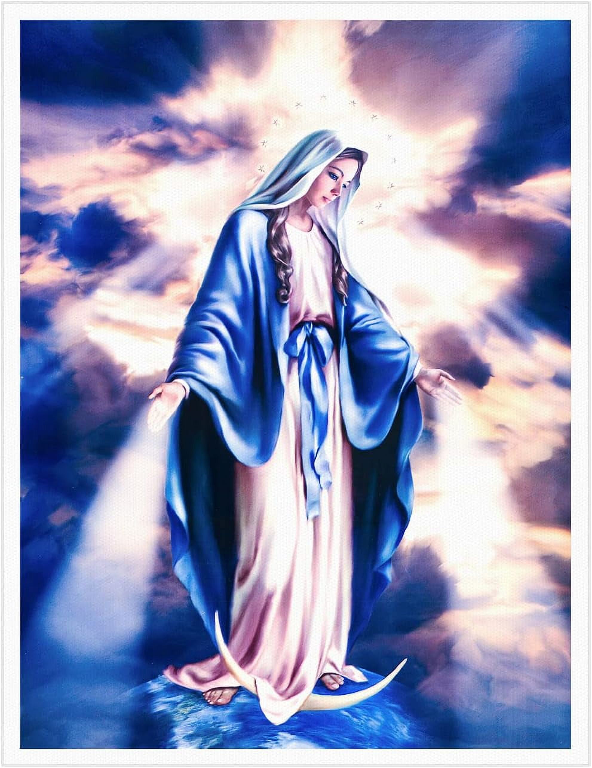 AABERIC Vintage Poster Virgin Mary Poster Religious Art Catholic Poster ...