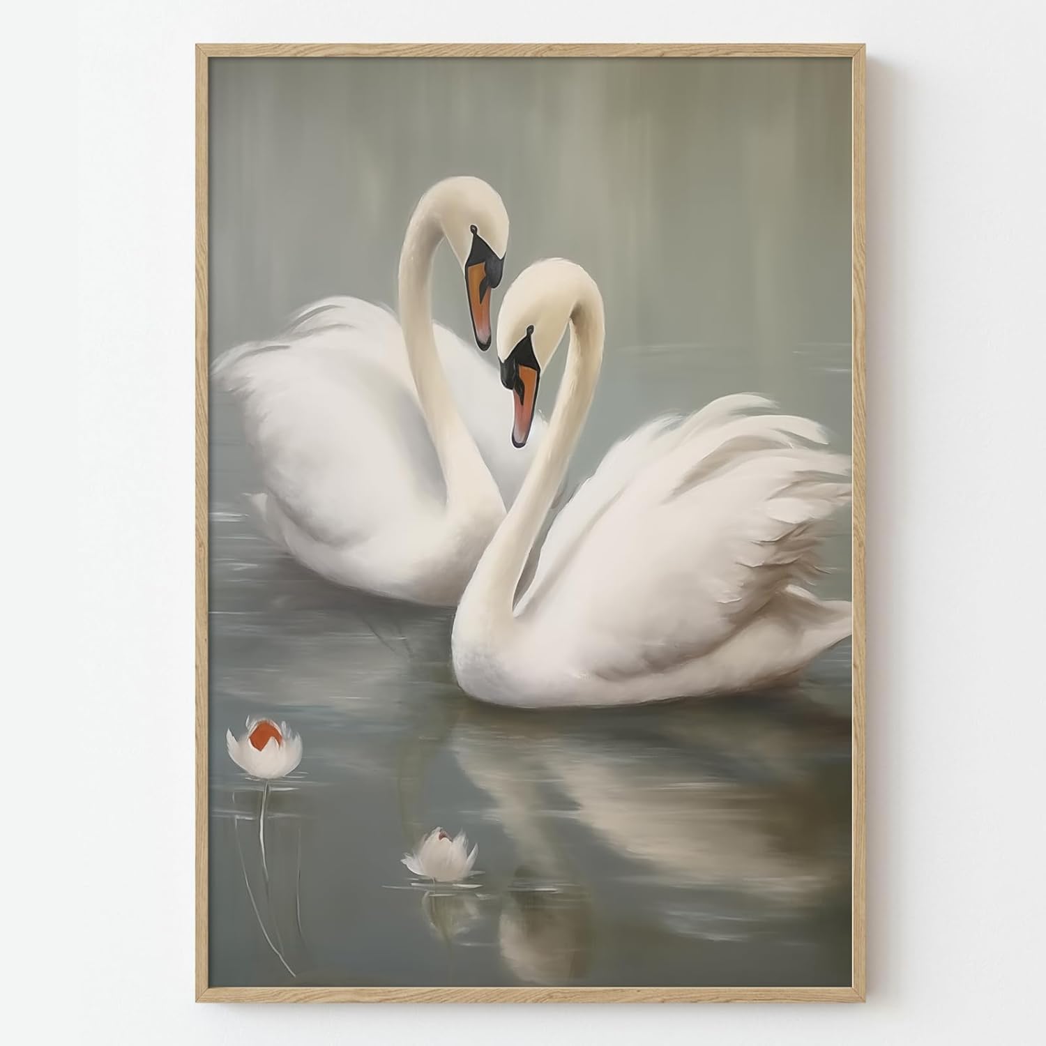 AABERIC Vintage Rabbit Canvas Wall Art Bunny with Flowers Picture ...