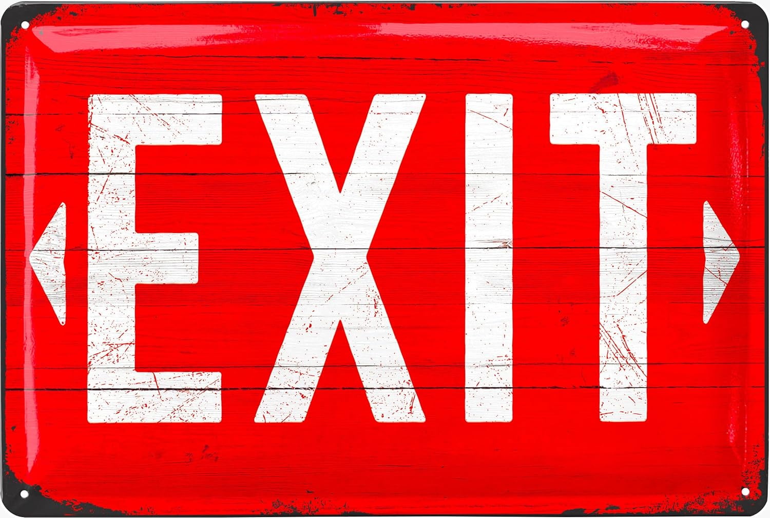 AABERIC Vintage Tin Sign EXIT, Retro Diner Decor, Metal Kitchen Wall ...