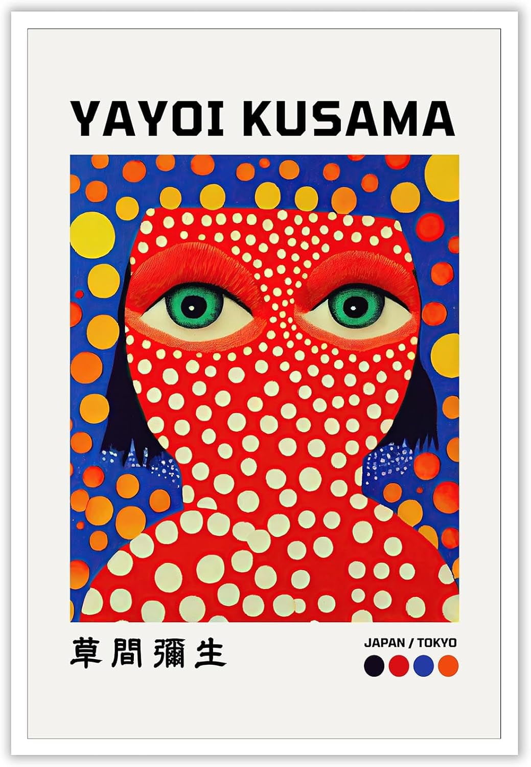 AABERIC Vintage Yayoi Kusama Wave Poster Famous Famous Painting Artist ...