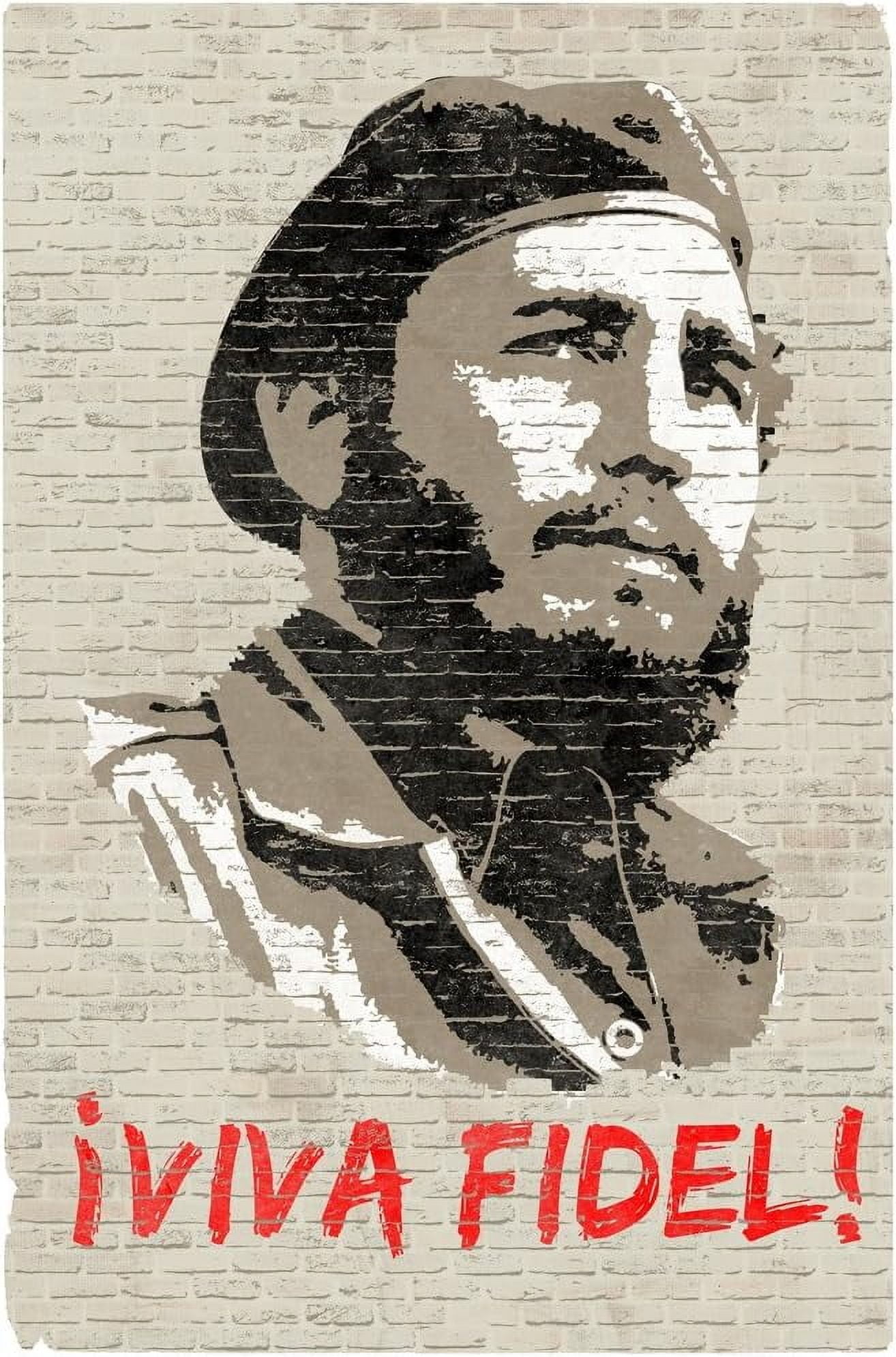 AABERIC Viva Fidel Castro Portrait Cuba Graffiti Poster Communist ...