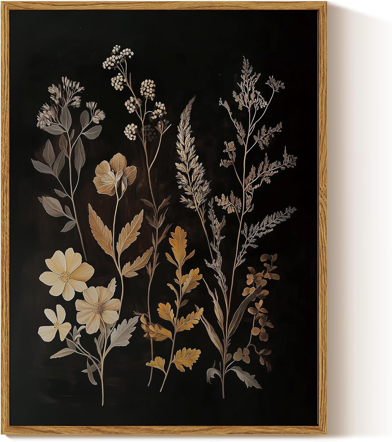 AABERIC Vtage Canvas Wall Art, Botanical Wall Art for Livg Room Bedroom ...