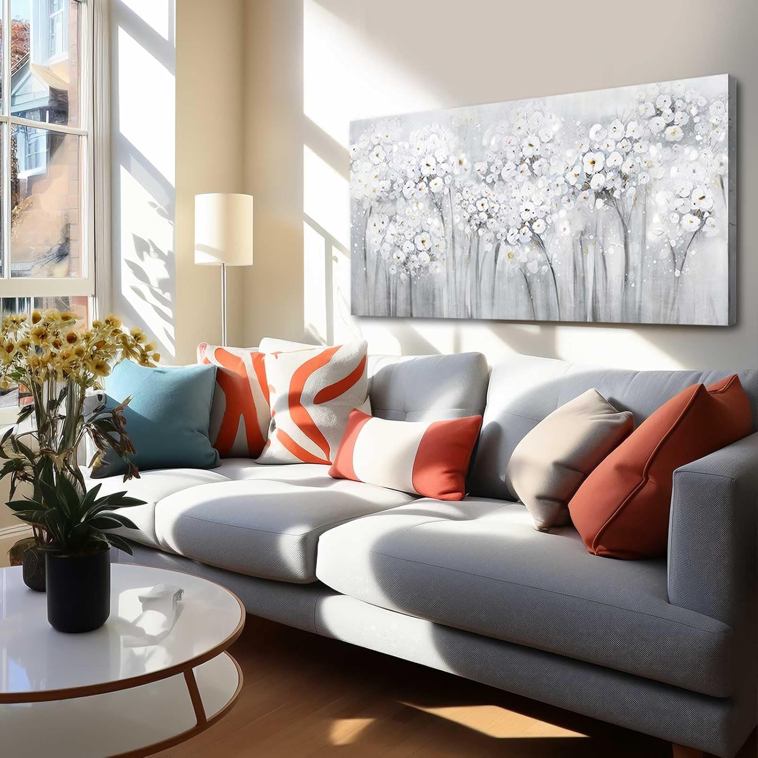 AABERIC Wall Decor for Living Room Landscape Artwork Blossom Oil ...