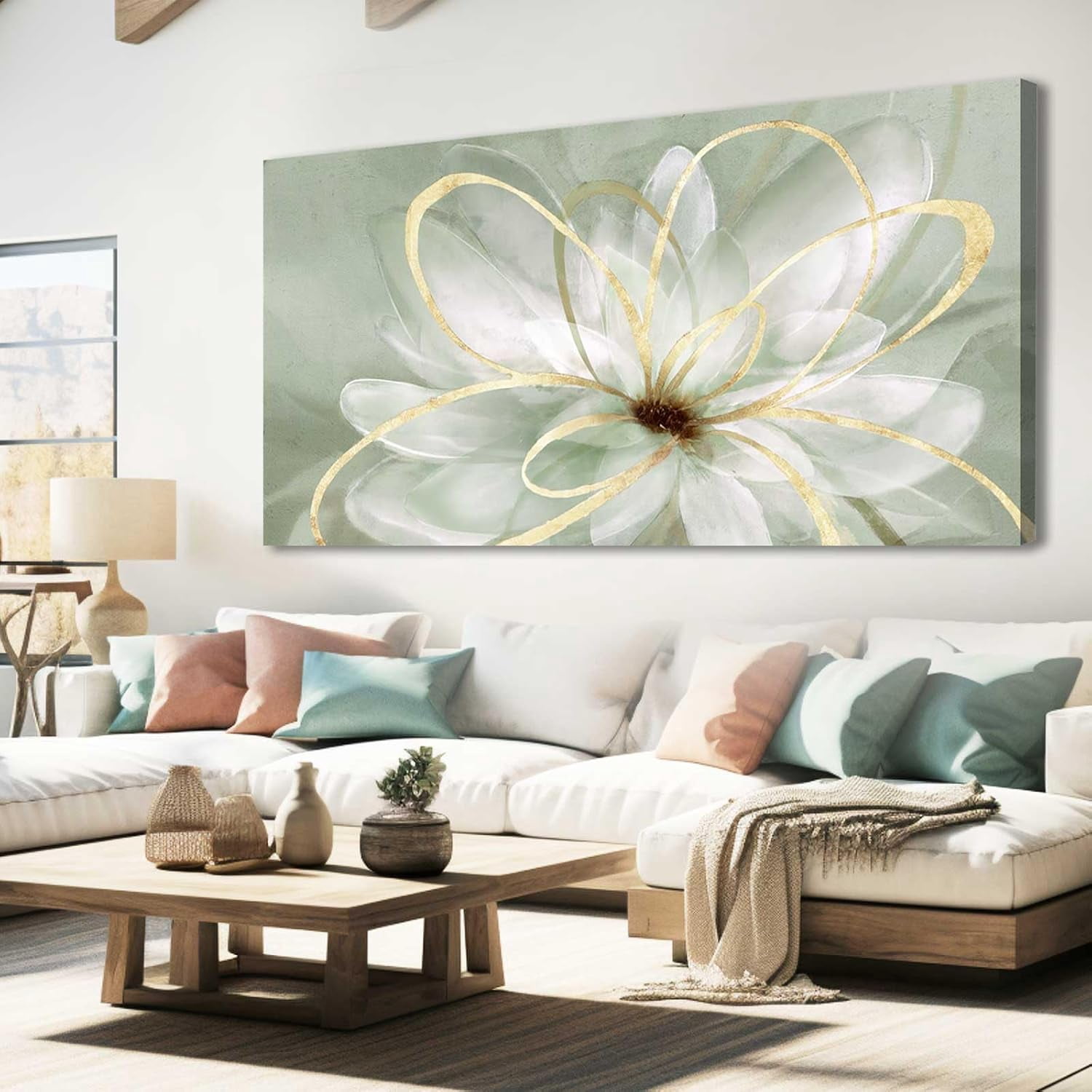 AABERIC Wall Decor for Living Room Landscape Artwork Blossom Oil ...