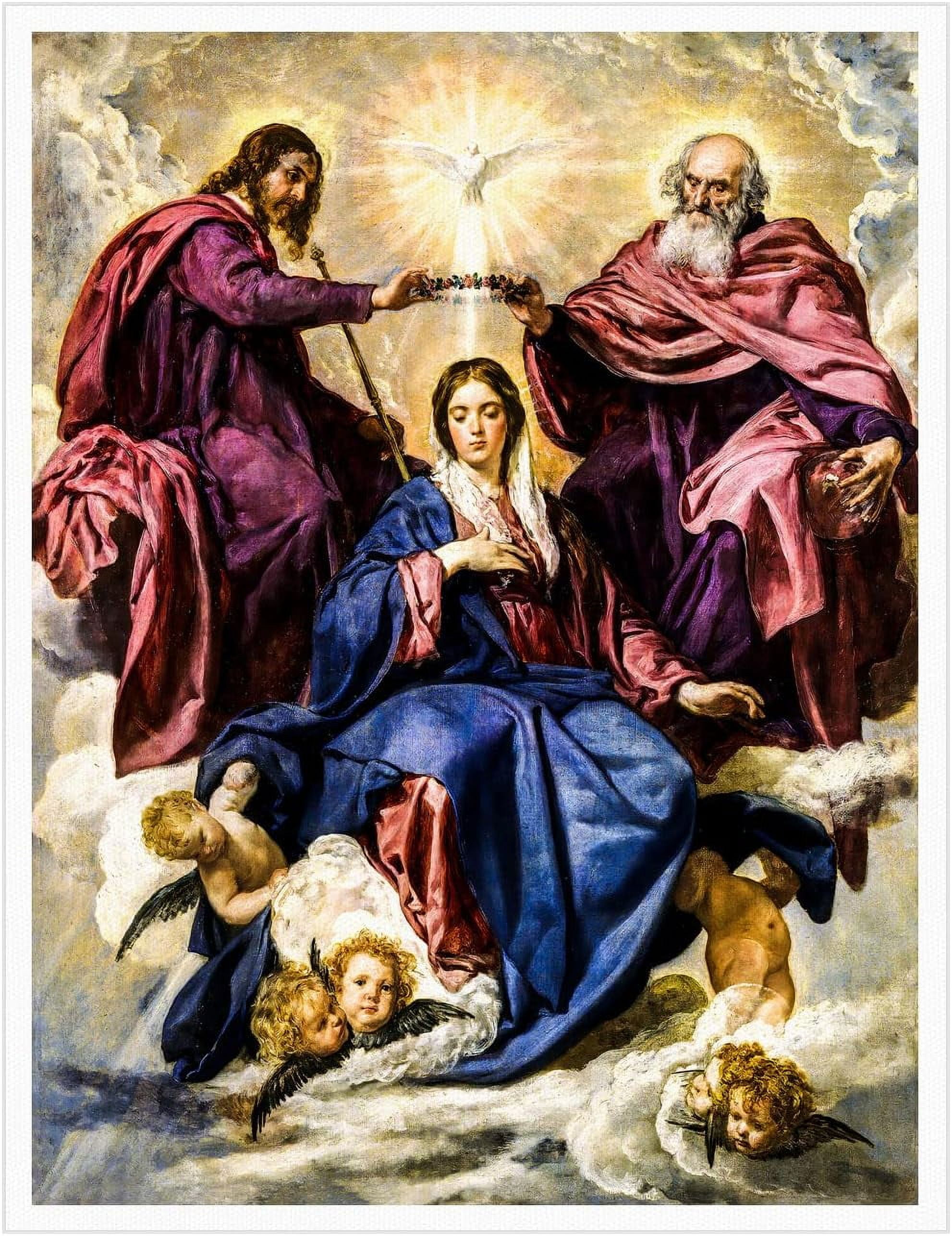 AABERIC Wall Painting Virgin Mary Poster Coronation of The Virgin ...
