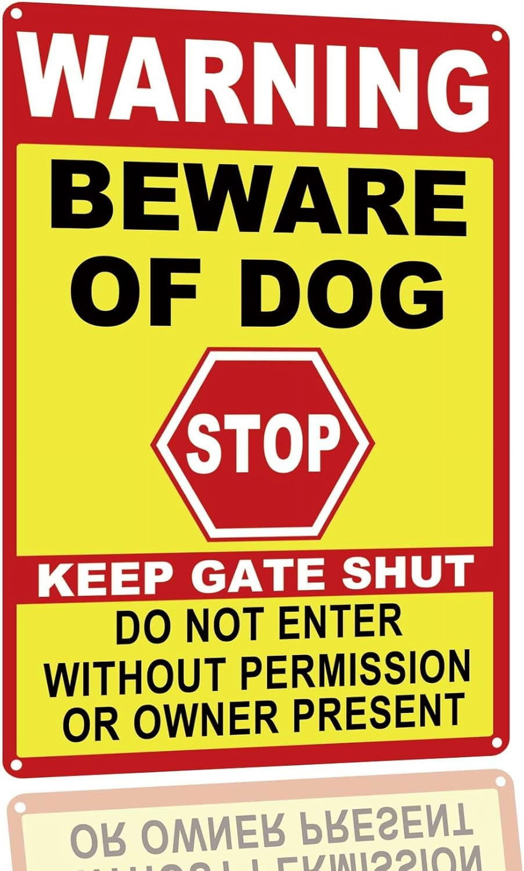 AABERIC Warning Beware of Dog Sign Do Not Enter Metal Signs Stop Keep ...
