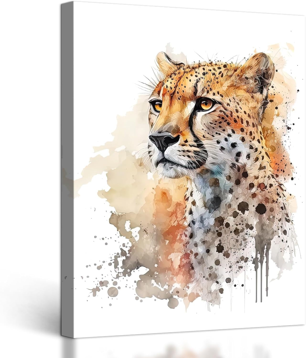 AABERIC Watercolor Donkey Wall Art Décor for Farmhouse, Animals Portrait Splatter and Splotches ...