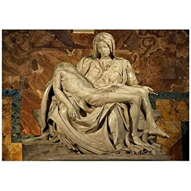 AABERIC Wee Blue Coo MICHELANGELO PIETA 1499 PAINTING FRAME ART PRINT ...