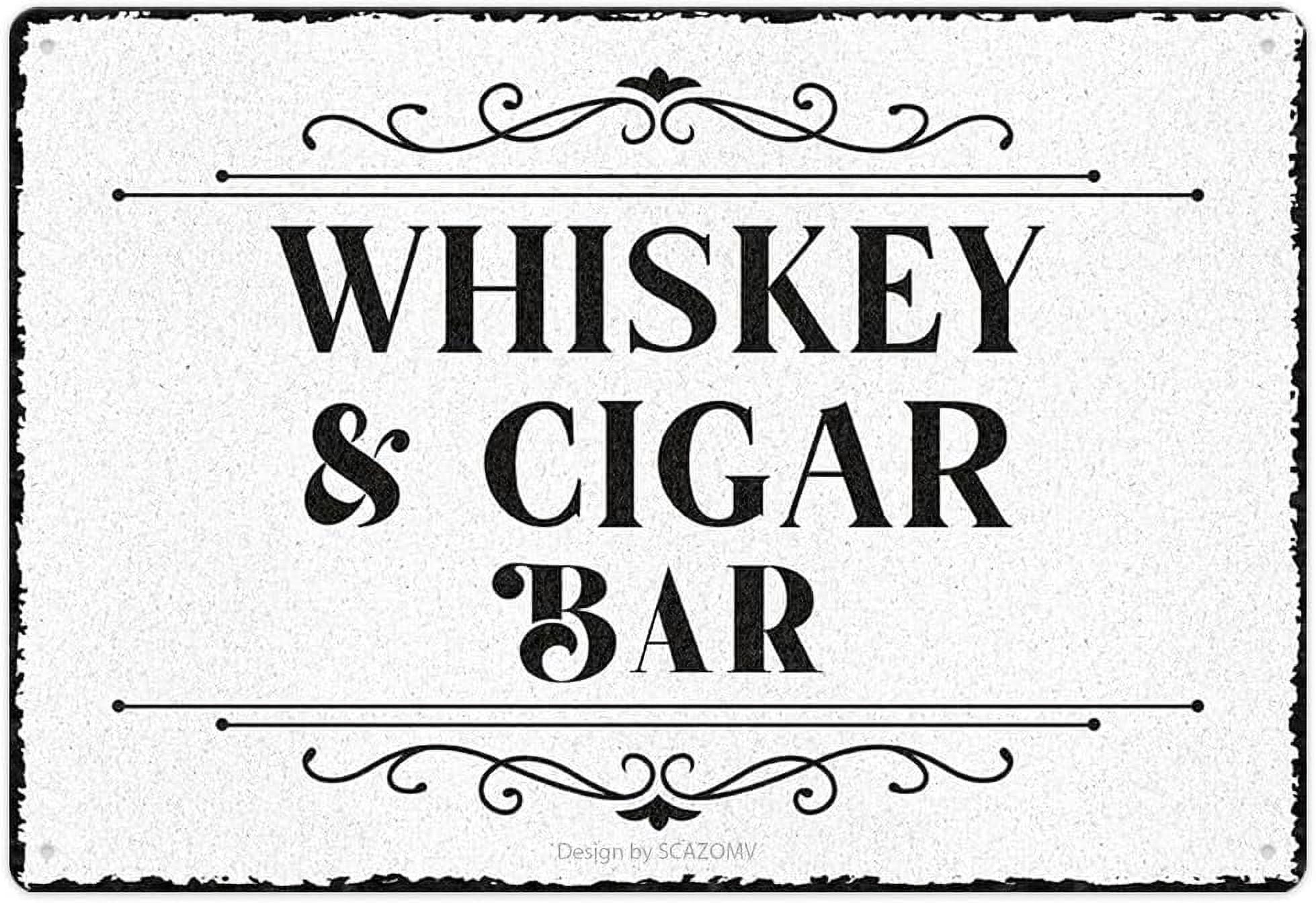 AABERIC Whiskey And Cigar Bar Metal Sign Gentlemen's Club Tin Signs ...